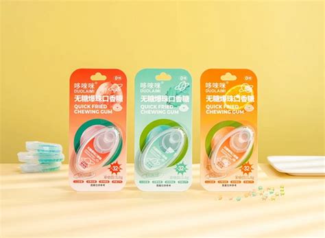 爆珠口香糖包装设计拍摄 小红书 花瓣网