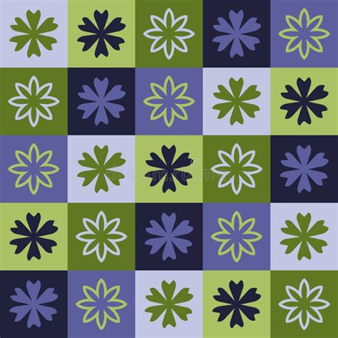 Plant Seamless Checkered Pattern Stock Vector Illustration Of Plant