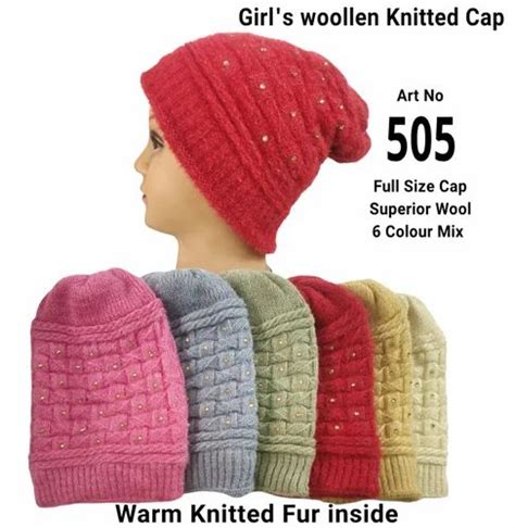 Knitted Woolen Girls Winter Cap At ₹ 50 Piece In Ludhiana Id 2852687872830