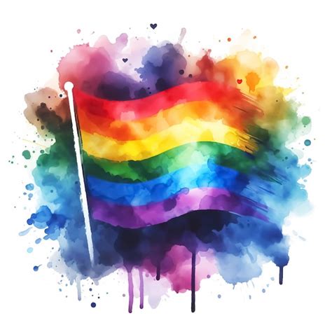 Lgbt Pride Flag With Rainbow Colors Premium Ai Generated Image
