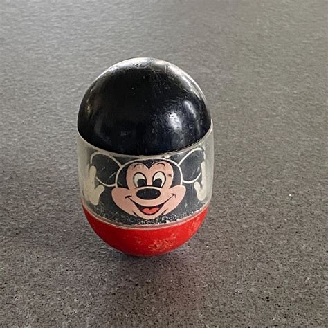 Mickey Mouse Disney Weeble Wobble Toy Midcentury Walt Disney 1950 Etsy