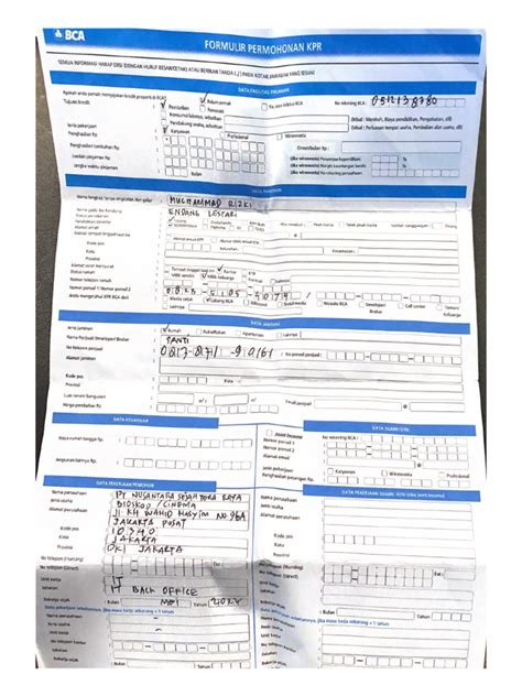 Formulir Permohonan Kpr Bca Pdf