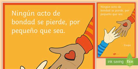 Póster Ningún Acto De Bondad Se Pierde