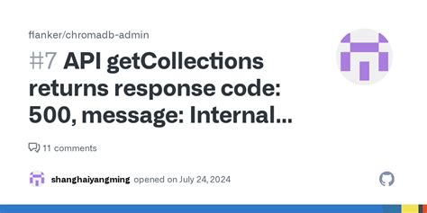 Api Getcollections Returns Response Code 500 Message Internal Server Error · Issue 7