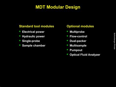 Mdt Client Ppt Wireline Testers Mdt Modular Formation Dynamics Tester Ppt