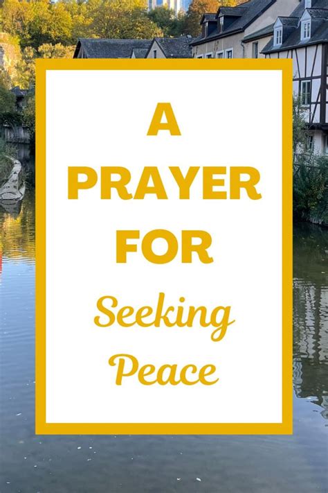 A Prayer For Seeking Peace Joyful Moments In Christ