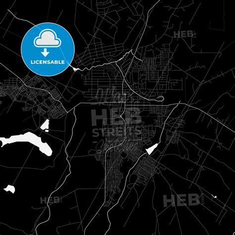 Luanshya Zambia Pdf Vector Map Black And White Hebstreits