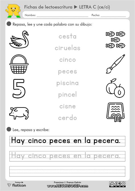19 Fichas Lectoescritura Montessori Recursosep Letra C Ceci Copy 0