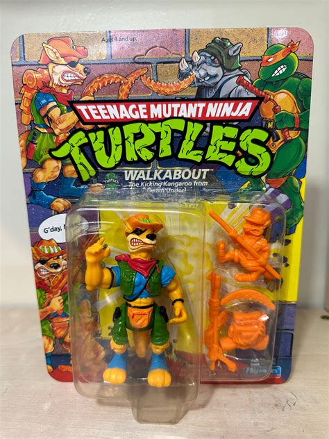 1991 Tmnt Walkabout Moc Vintage Ninja Turtles Action Figure Toy Mikes Vintage Toys