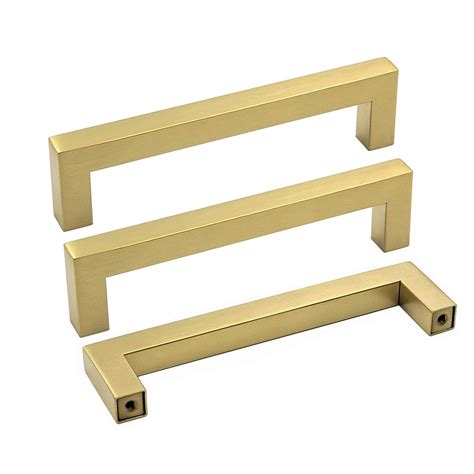 Kaishengdaa Brushed Brass Drawer Pulls Kitchen Cabinet Door Handle Gold Cabinet Pulls Modern