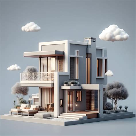 Premium Photo 3d Render House On Hand