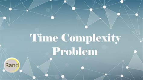 Time Complexity Problem Youtube