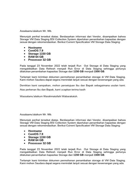 Memo Penambahan Server Pdf