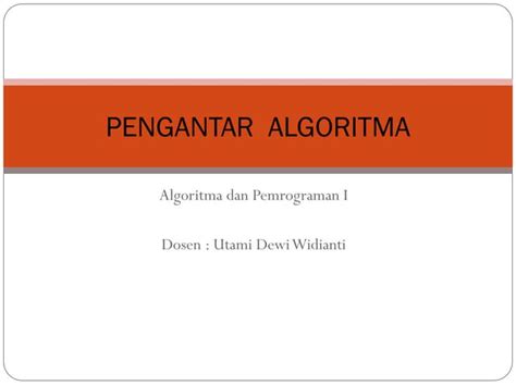 Modul 1 Pengantar Coding Pengantar Algoritma Ppt