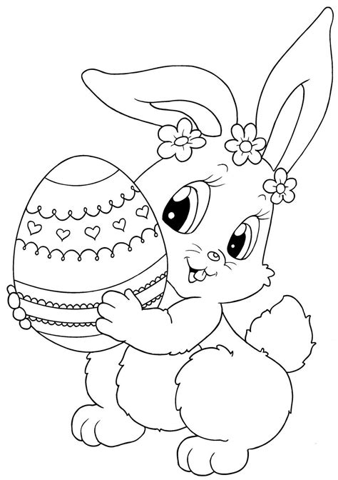 Easy Easter Bunny Coloring Pages At Free Printable