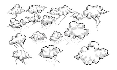 Rain Cloud Handdrawn Collection Graphic By Graphicnika · Creative Fabrica