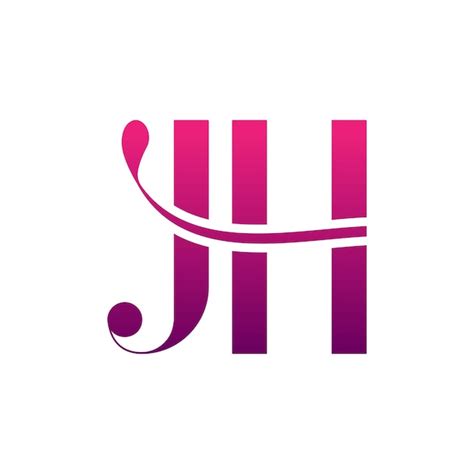 Lettre Initiale Jh Logo Jh Lettre Design Illustration Vectorielle