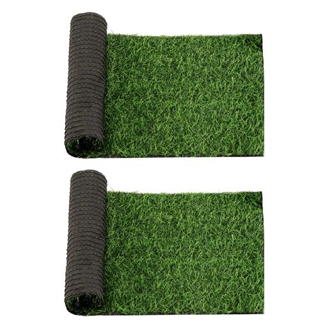 Uxcell 2pcs Artificial Grass Table Runner 14 X 48 Inch Fake Grass Tuft