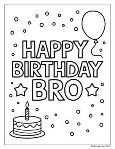 51 Happy Birthday Coloring Pages Free Printables For All Ages