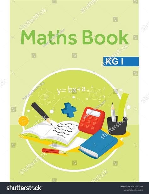 Math Book Kg Primary Students Cover Stock Vector Royalty Free