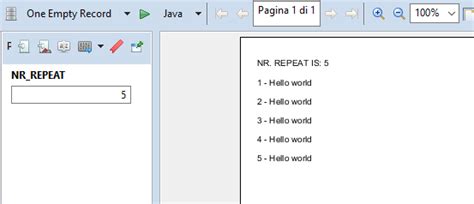 jasper reports how to repeat textfield by parameter in jaspersoft