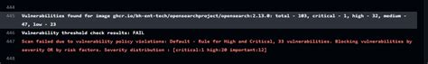 Vulnerabilities In Opensearch Container Scan Prisma Scan On V 23 Security Opensearch