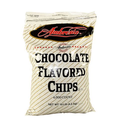 Ambrosia Chocolate Flavor Drops 10 Pound 1 Per Case