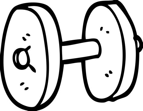 Line Drawing Cartoon Gym Weights 12168818 Vector Art At Vecteezy