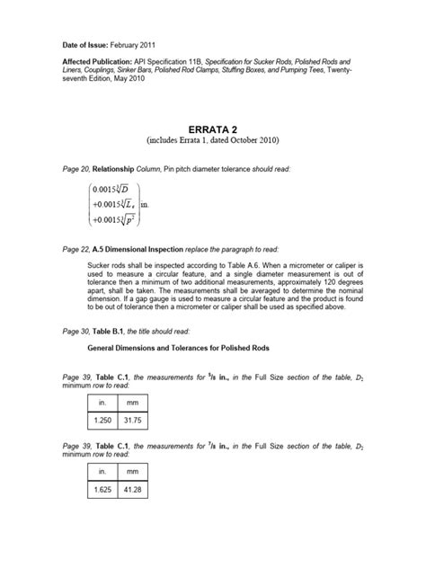 Api Spec 11b Err 2 Pdf