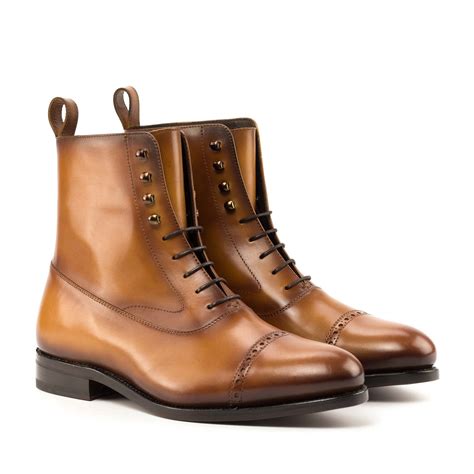 Goodyear Welted Cognac Leather Handmade Boots Boots For Men Boots For