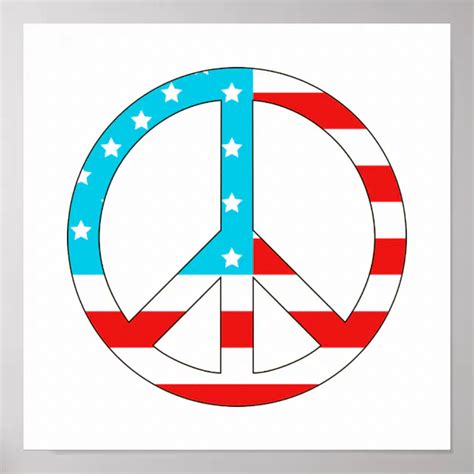 American Flag Peace Sign Zazzle