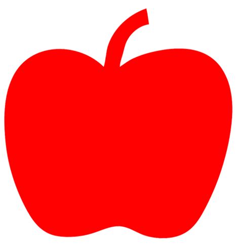 Red Apple Outline Clip Art