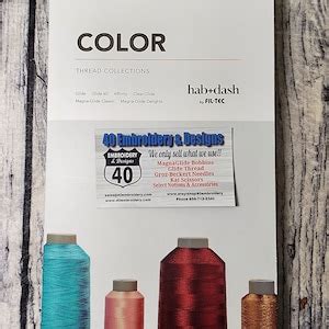 Glide 2024 Thread Color Chart Includes Glisten Affinity Luminary Embroidery Thread Sample