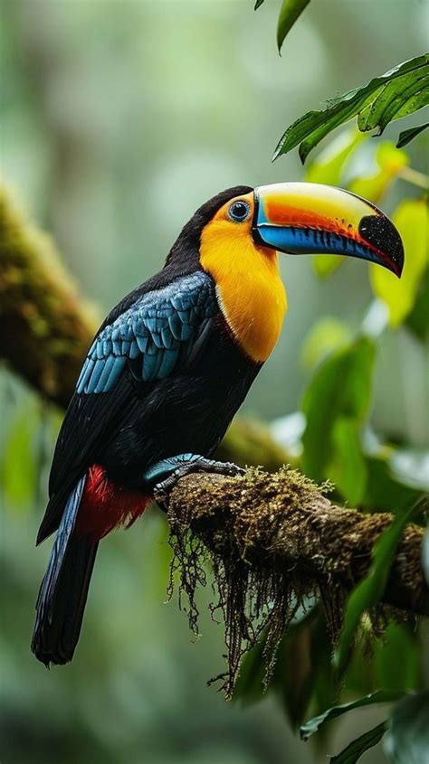 Vibrant Toucan Perched A Vividly Colored Toucan Sits Gracefully Atop A