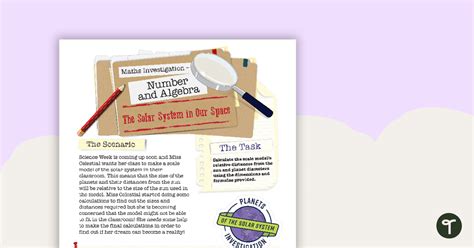 Number And Algebra Mathematics Investigation The Solar System In Our