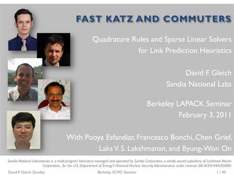 Fast Katz And Commuters Ppt