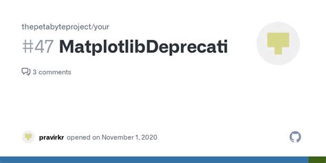 Matplotlibdeprecationwarning Issue Thepetabyteproject Your Github