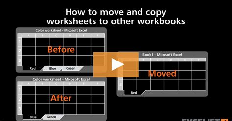 How To Move And Copy Worksheets To Other Workbooks Video Exceljet