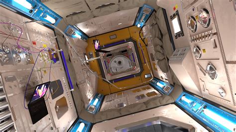 Interior 3d Model Space Station