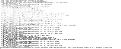 Django Core Cache Backends Base InvalidCacheBackendError Could Not Find Backend Django Redis