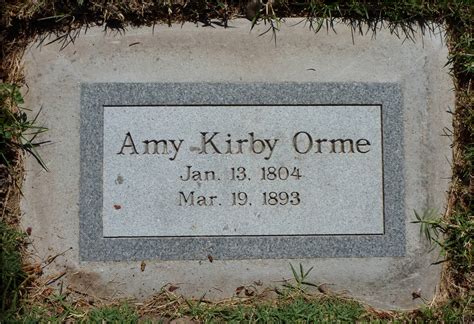Amy Kirby Orme 1804 1893 Mémorial Find A Grave