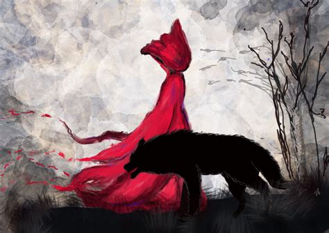 Red Riding Hood And Big Bad Wolf Duo Graphic By Mamamagpie · Creative