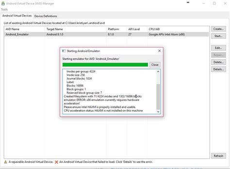 Tns Run Android Without Started Emulatorconnected Device Fails To