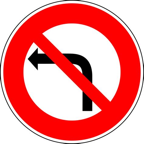 No Left Turn Signs