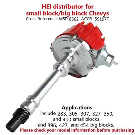 Gm Hei Distributor 9000rpm 8362 For Chevy Gmc 350 454 Sbc Bbc Msd Coil