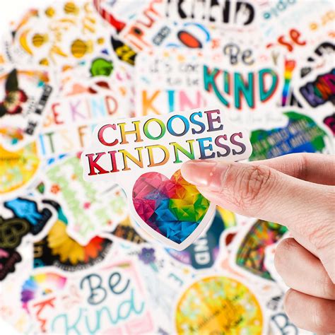 100pcs Be Kind Stickers Kindness Decals Waterproof
