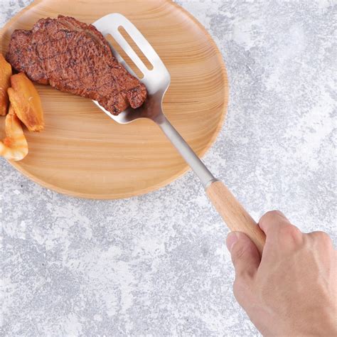 Frcolor 304 Stainless Steel Cooking Utensils Fried Chips Spatula Steak