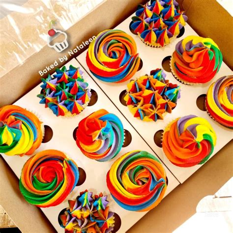 Rainbow Birthday Cupcakes