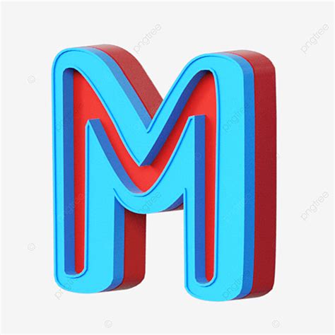 M Lettering Clipart Hd Png Creative 3d English Art Word Letter M 3d