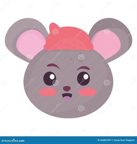 Isolated Cute Mouse Avatar Character Vector Stock Vector Illustration